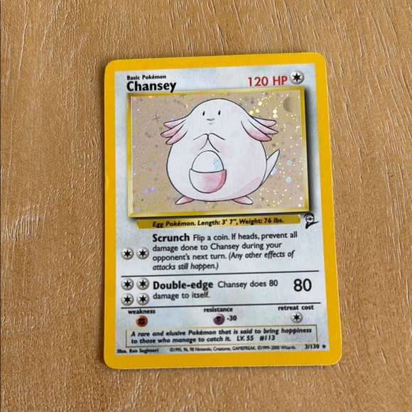 Pokemon | Toys | Chansey Base Set 2 Holo Pokmon Card | Poshmark